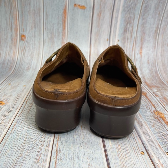 Ariat | Shoes | Ariat Tan Brown Leather Clogs Braided Buckle Strap Slip ...